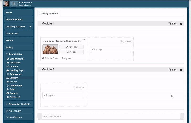 Save time when you create a course with OpenLearning page templates